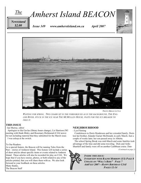 April 2007 - Amherst Island