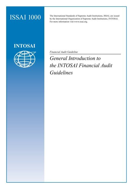 General Introduction to the INTOSAI Financial Audit Guidelines - ISSAI