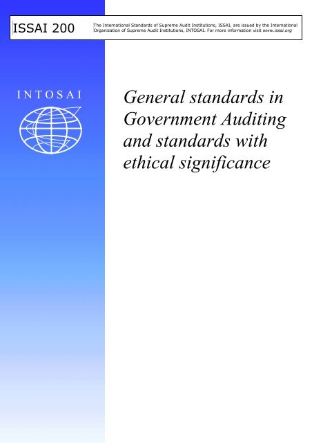 INTOSAI Auditing Standards - ISSAI