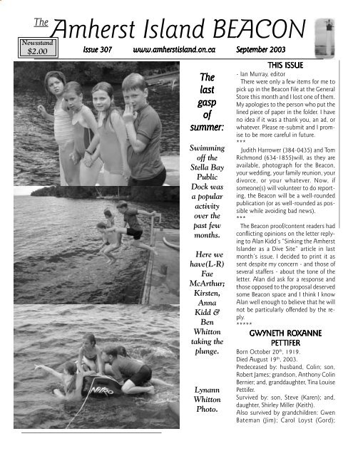 September - Amherst Island