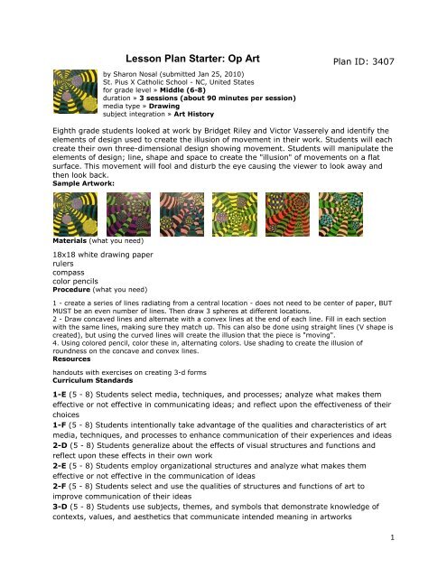 Lesson Plan Starter: Op Art