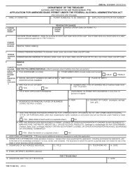 APPLICATION FOR AN INDUSTRIAL ALCOHOL USER PERMIT - TTB