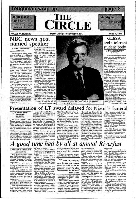 Vol. 44 No. 9, April 28, 1994 - James A. Cannavino Library - Marist ...