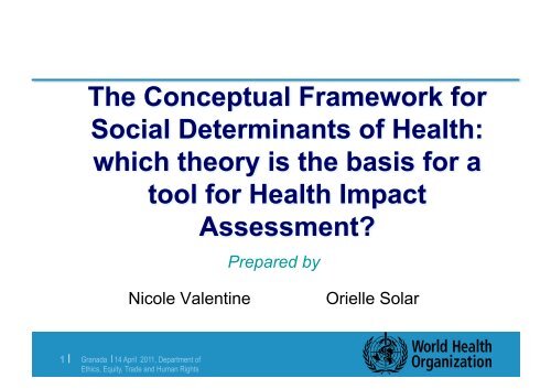 The Conceptual Framework For Social Determinants Of Health Which