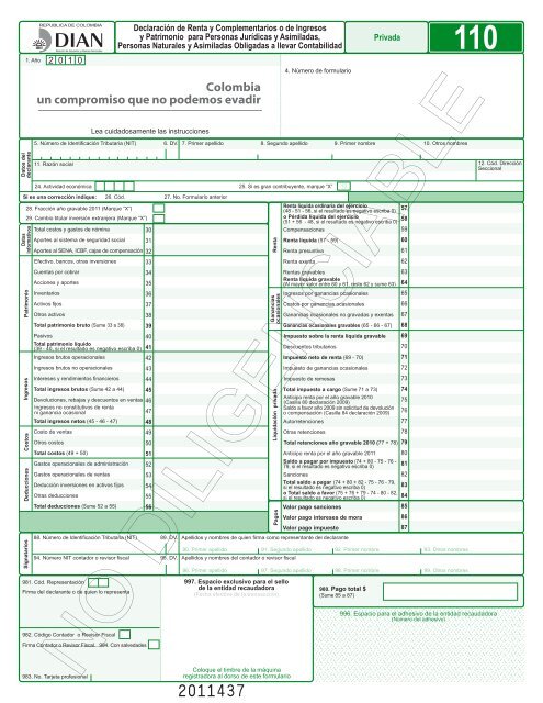 Formulario 110 - Actualicese