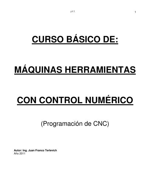 curso bÃ¡sico de: mÃ¡quinas herramientas con control numÃ©rico