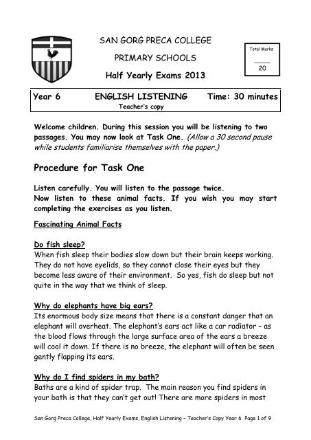 SAN Ä ORÄ PRECA COLLEGE - San Gorg Preca College Website