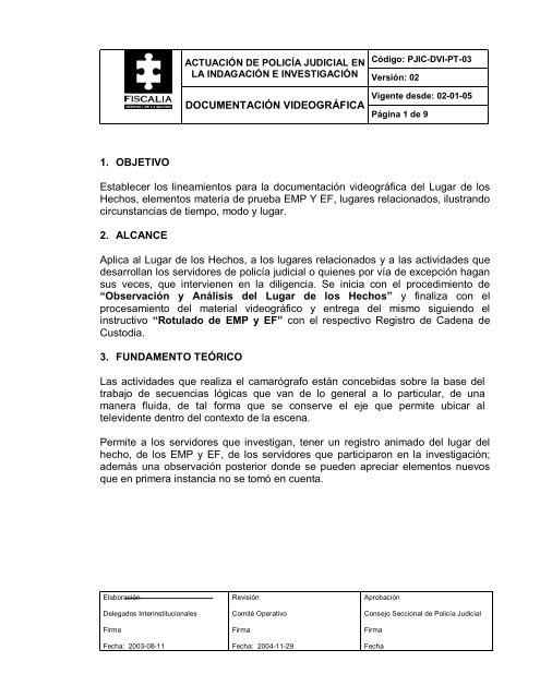 DOCUMENTACIÃ N VIDEOGRÃ FICA 1 ... - Criminalistica-odg
