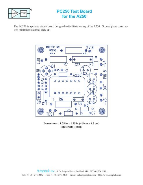 PC250 Test Board for the A250 - FAST Comtec