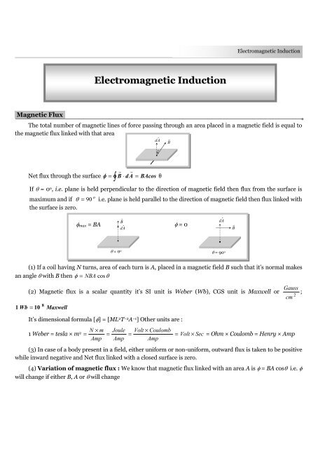 = â « Electromagnetic Induction - TestBag