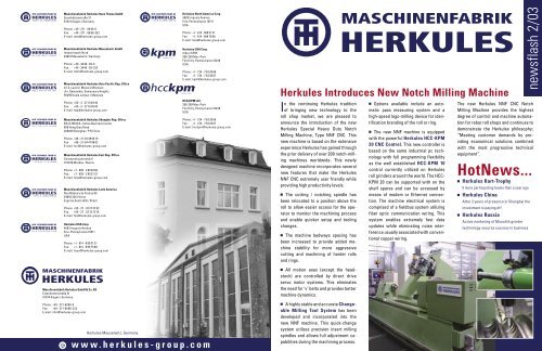 Herkules Introduces New Notch Milling Machine - Herkules-group.com