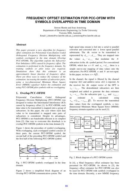 frequency offset estimation for pcc-ofdm with symbols overlapped in ...