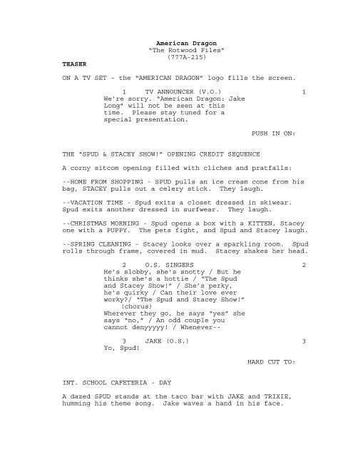 American Dragon “The Rotwood Files” (777A-215 ... - Jeff Goode