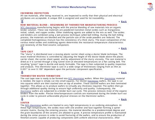 Thermistor and NTC Thermistor Manufacturing Process – U.S. Se...