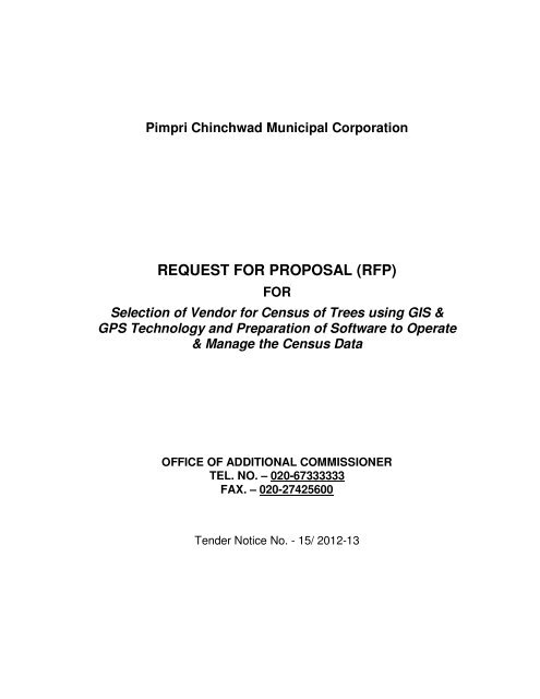 REQUEST FOR PROPOSAL (RFP)