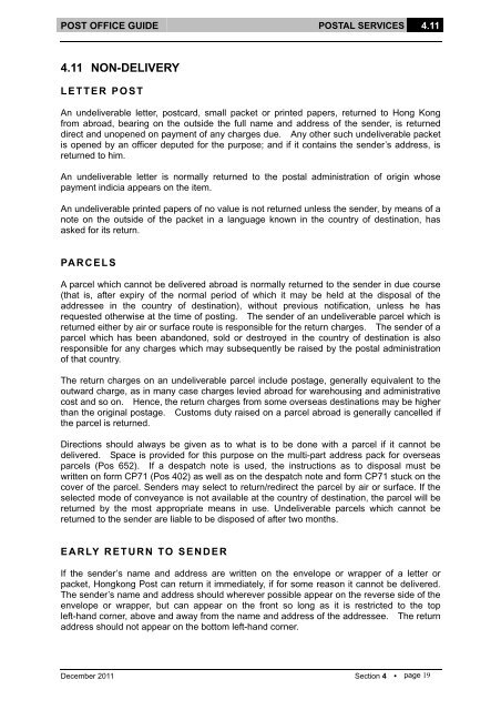 4.11 NON-DELIVERY
