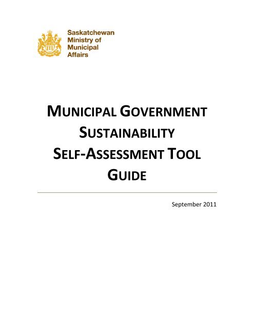 MUNICIPAL GOVERNMENT SUSTAINABILITY SELF-ASSESSMENT TOOL GUIDE