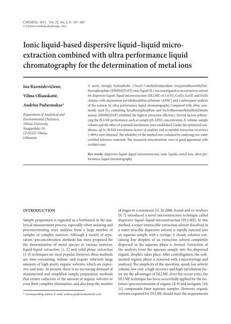 Ionic liquid-based dispersive liquid–liquid micro- extraction ...