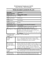 LESSON PLAN (Template) - ED101 - Boston University