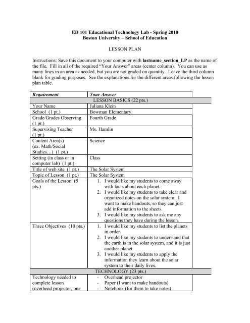 Lesson Plan 2.pdf - ED101 - Boston University