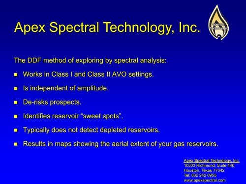 Apex Spectral Technology, Inc.