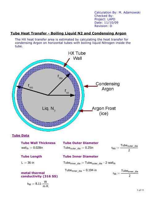 Mathcad - LAPD condenser heat transfer area. rev ... - LArTPC DocDB
