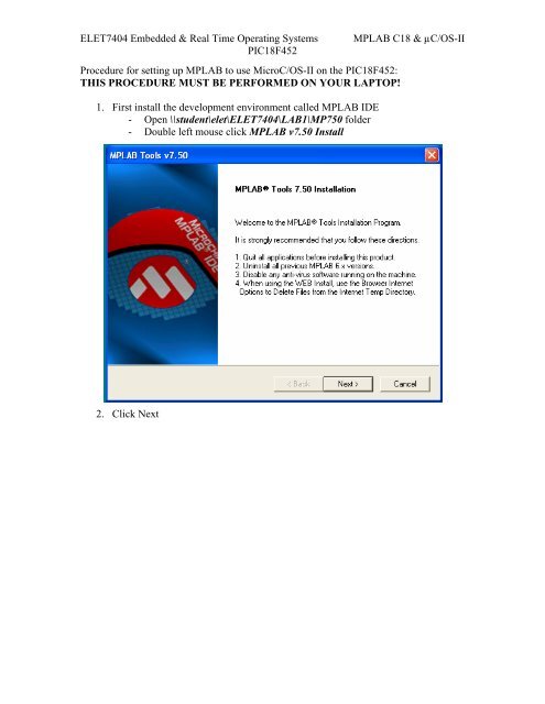 Setting up MPLAB to use with MicroC (.pdf)