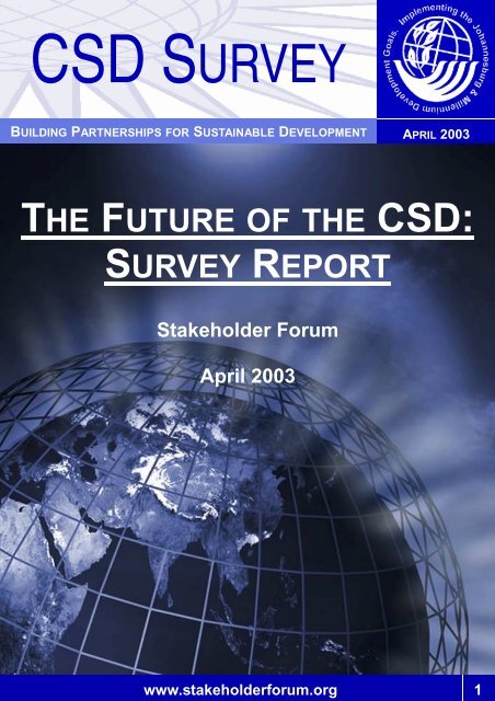 CSD 11 Survey Report - Earth Summit 2002