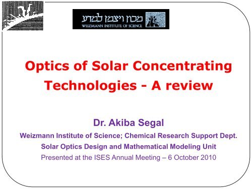 Nonimaging Optics - ISES