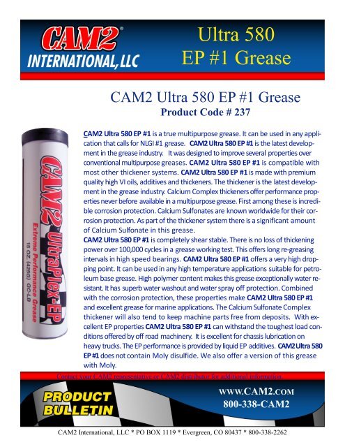 Ultra 580 EP #1 Grease - CAM2