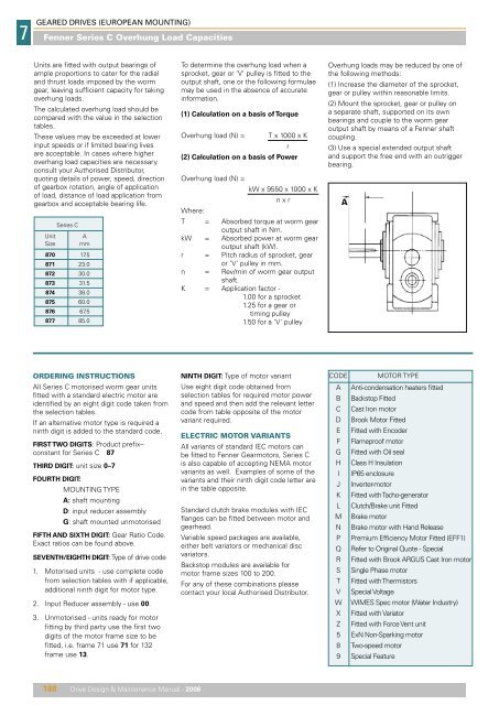 Series C Gearbox Installation - Fenner® Power Transmission