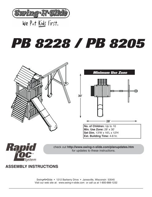 PB 8228 - PB 8205 Assembly Instructions (3) - Swing-N-Slide