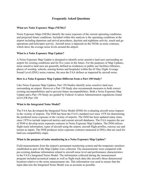 How is a Noise Exposure Map - Phoenix Sky Harbor International ...