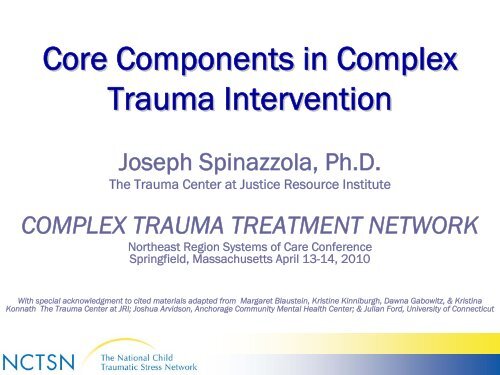 Core Components in Complex Trauma Intervention - WSU Extension