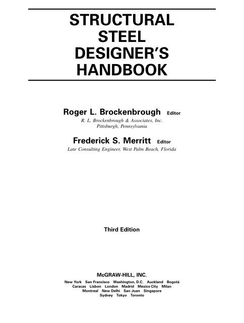 STRUCTURAL STEEL DESIGNER'S HANDBOOK