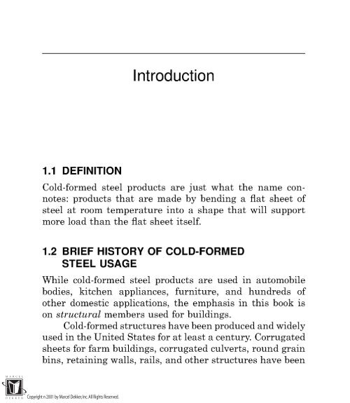 Cold-Formed Steel Structures to the AISI Specification