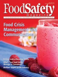 Food Safety Magazine, October/November 2012