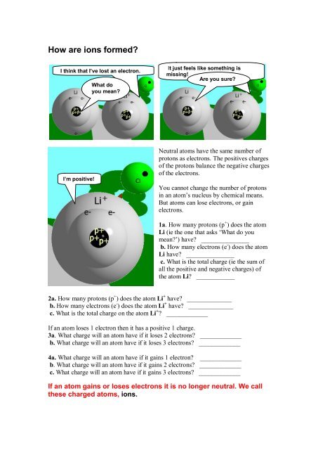 How are ions formed?