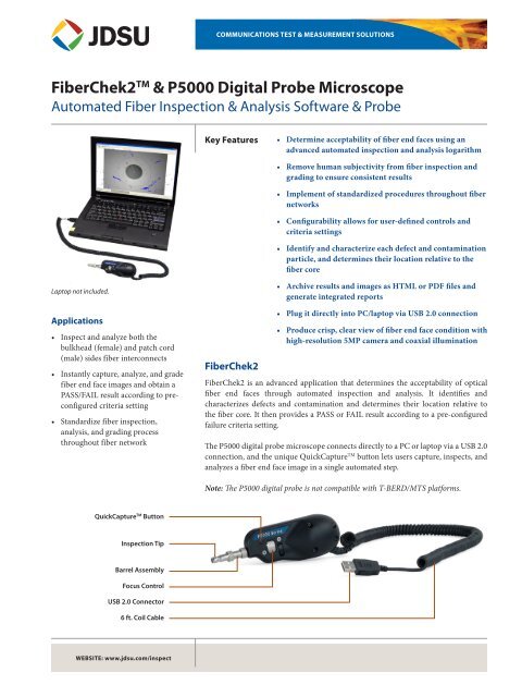 FiberChek2 & P5000 Digital Probe Microscope - Amazon S3