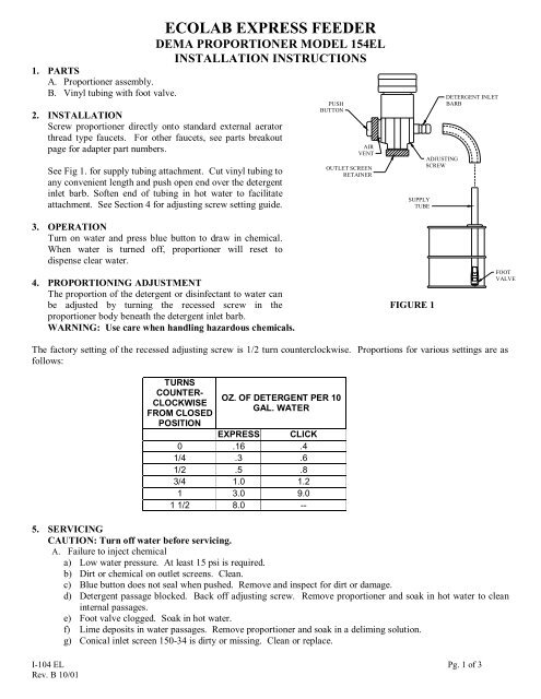 ECOLAB EXPRESS FEEDER