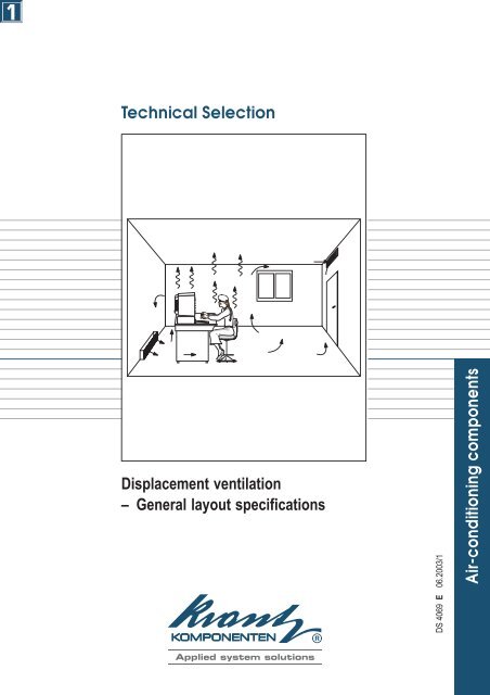 Displacement ventilation - General layout specifications