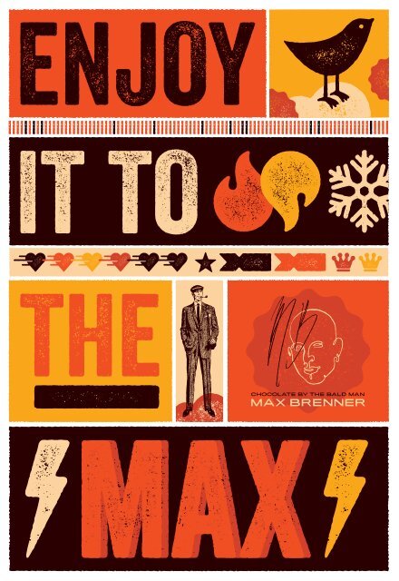 Philly food menu template - Max Brenner