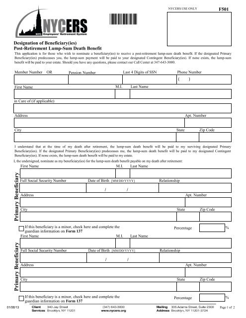 501 - NYCERS