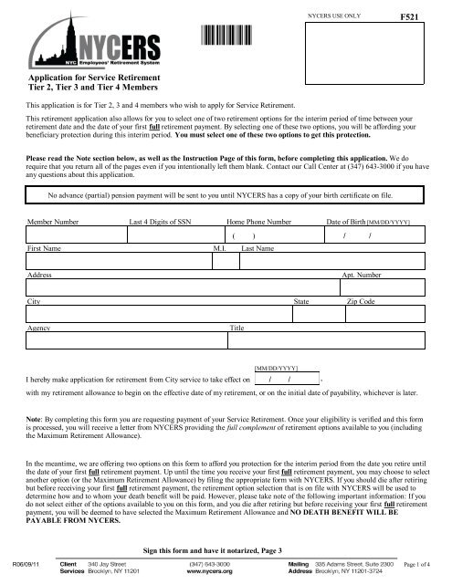 521 - NYCERS