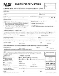 PADI Open Water Referral Form - South Beach Divers