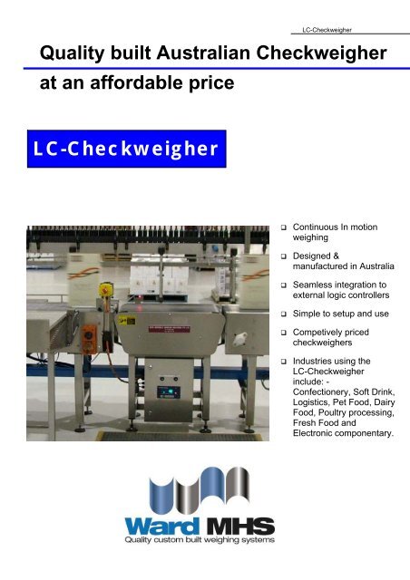 HC-M - OCS Checkweighers