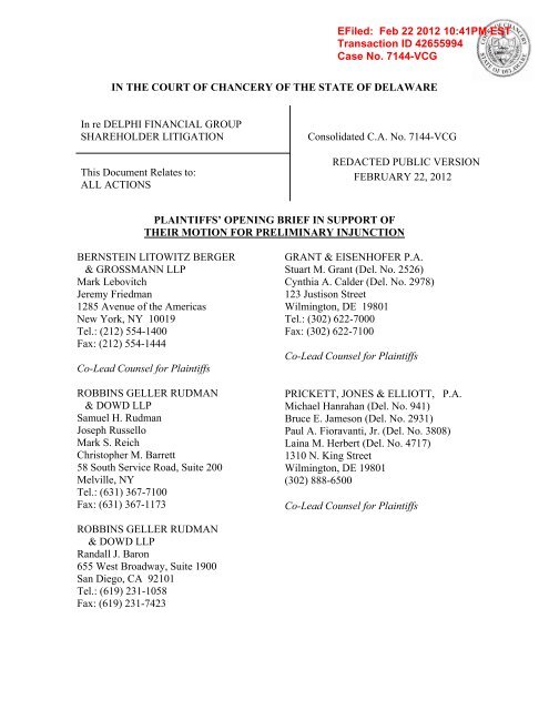 Reply Brief in Support of Plaitniffs' Motion for a Preliminary Injunction