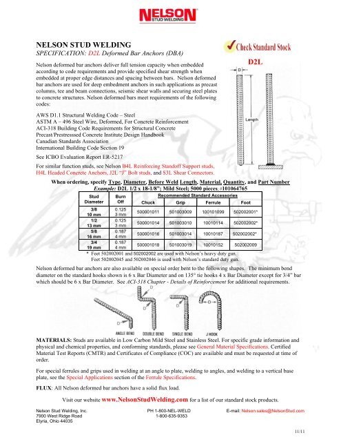NELSON STUD WELDING SPECI