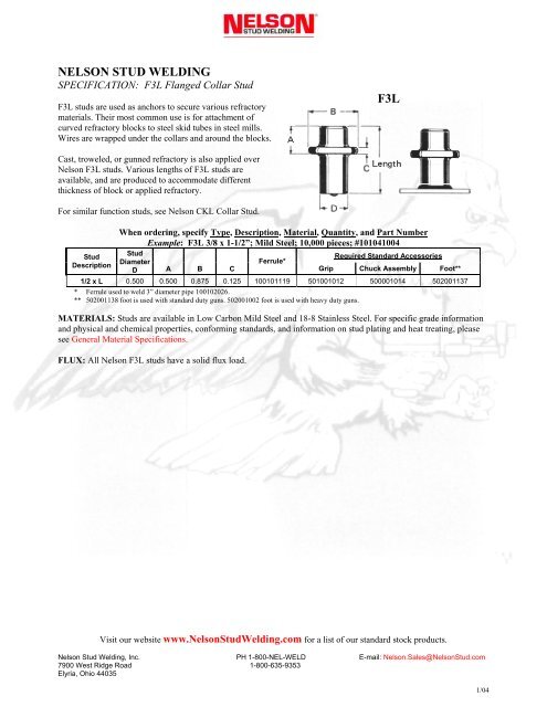 NELSON STUD WELDING SPECI