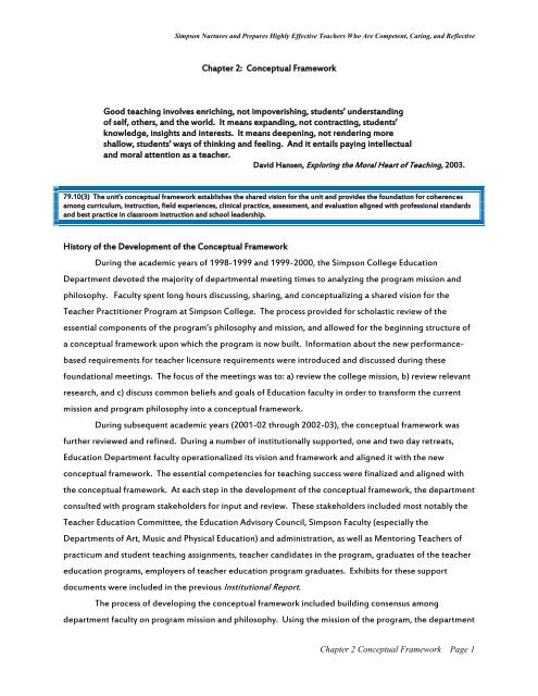 Chapter 2: Conceptual Framework Good ... - Simpson College